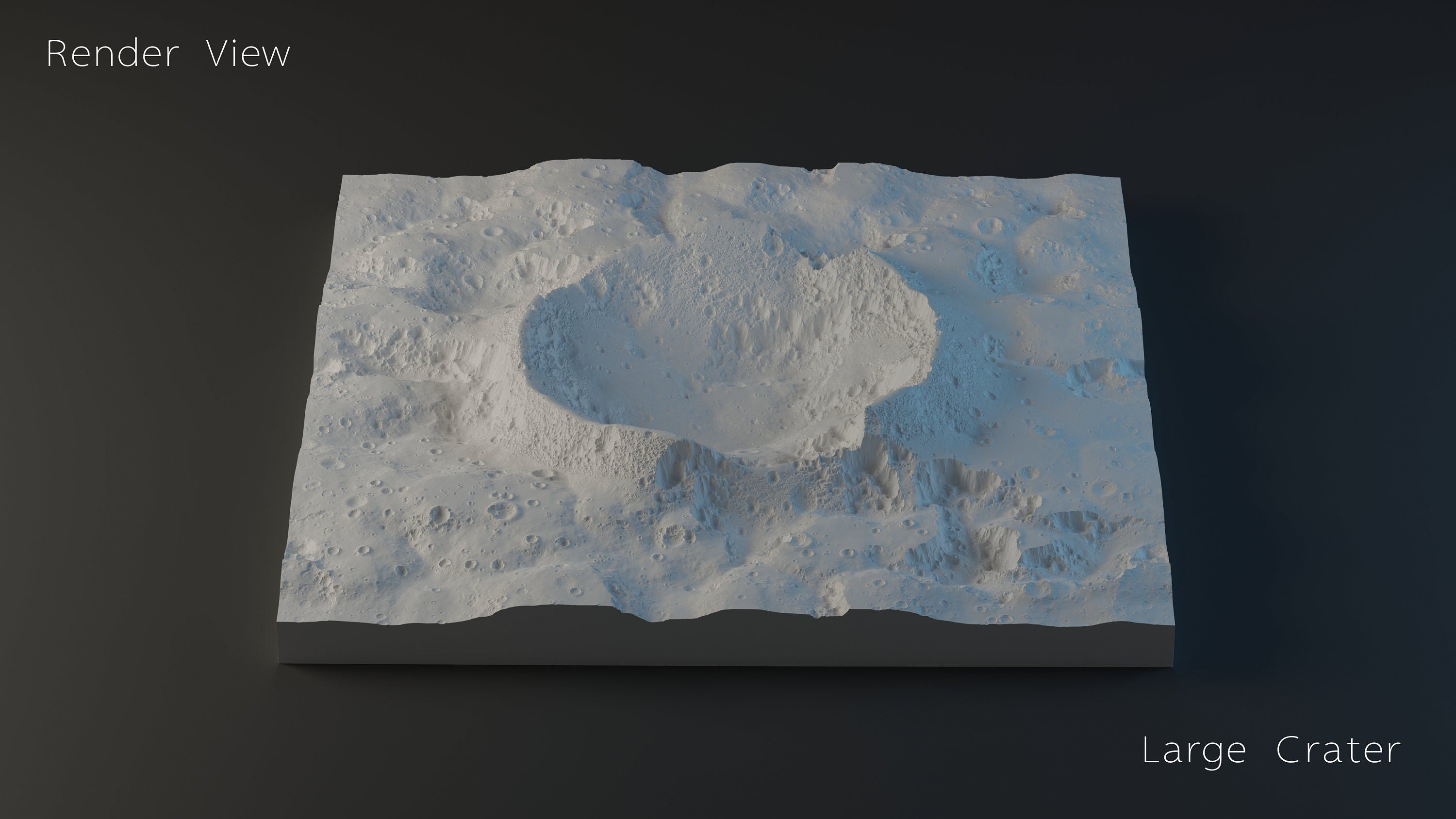 Highly Detailed Moonscape Terrain Models. Terrain type Crater & Crater ...